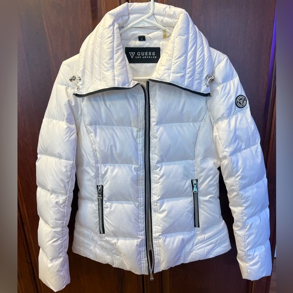 Guess | Jackets & Coats | Guess Puffer White Winter Jacket | Poshmark